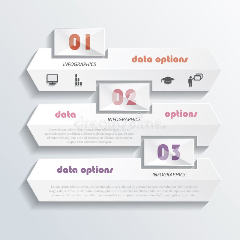 Modern Infographics Design with Numbers Stock Vector - Illustration of ...
