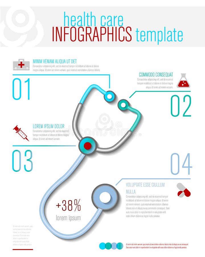 Modern Infographics with Medical Theme Stock Vector - Illustration of ...