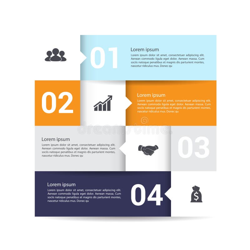 Modern Infographics Options Banner. with 4-part Chart . Stock Vector ...