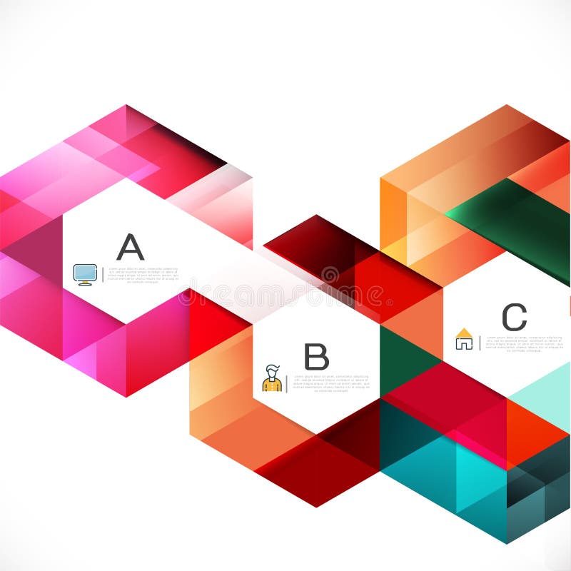 Infographics Set with Overlapping Bars Stock Vector - Illustration of ...