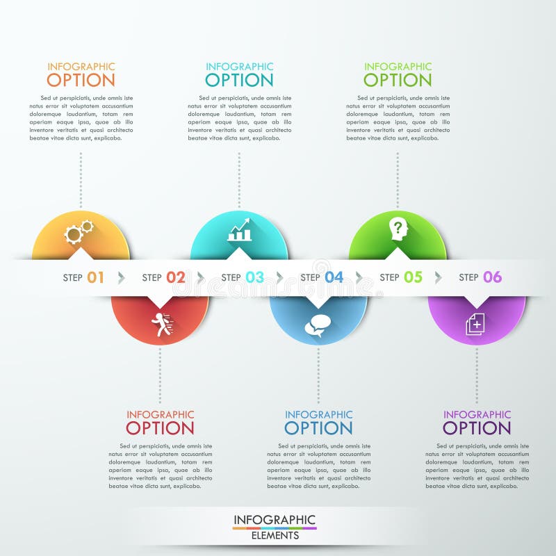 Modern Infographics Process Template Stock Vector - Illustration of ...