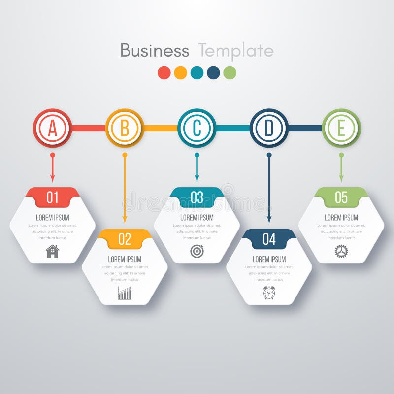 Modern Infographics Process Template Stock Vector - Illustration of ...