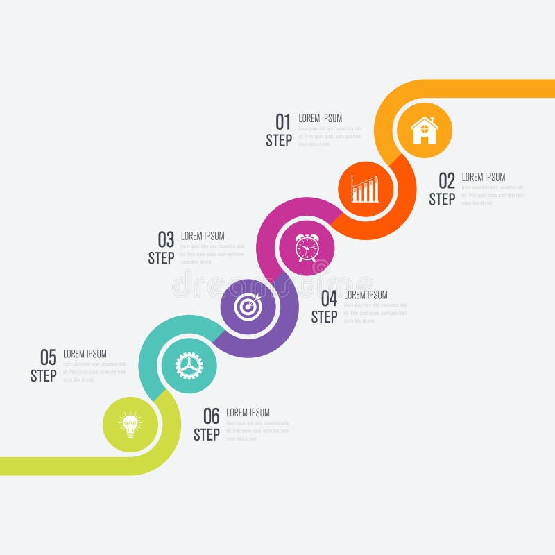 Modern Infographics Process Template Stock Vector - Illustration of ...