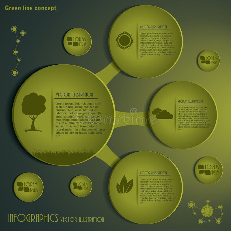 Modern Infographics Template. Green Concept Design Stock Vector ...