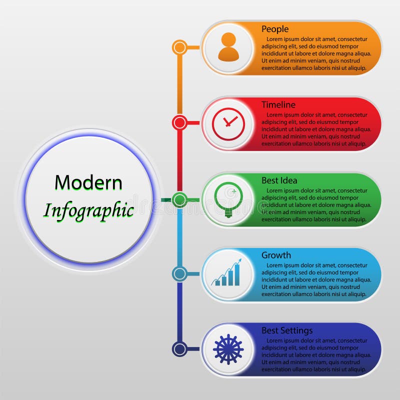 Modern infographics. stock vector. Illustration of cycle - 96517132