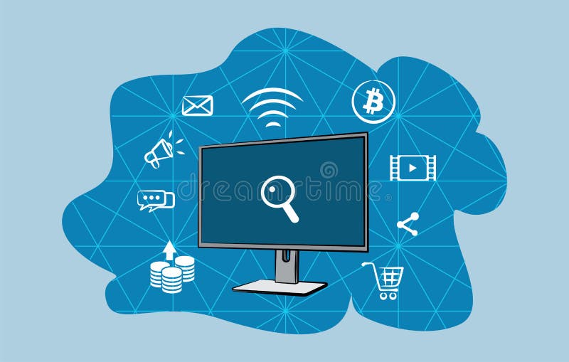 Digital Era Cartoon Vector Illustration Design, Flat Illustration ...