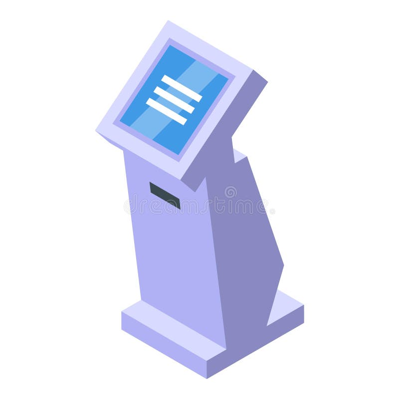 Modern Information Kiosk with Blank Screen is Showing Important ... Modern Information Kiosk with Blank Screen is Showing Important ...
