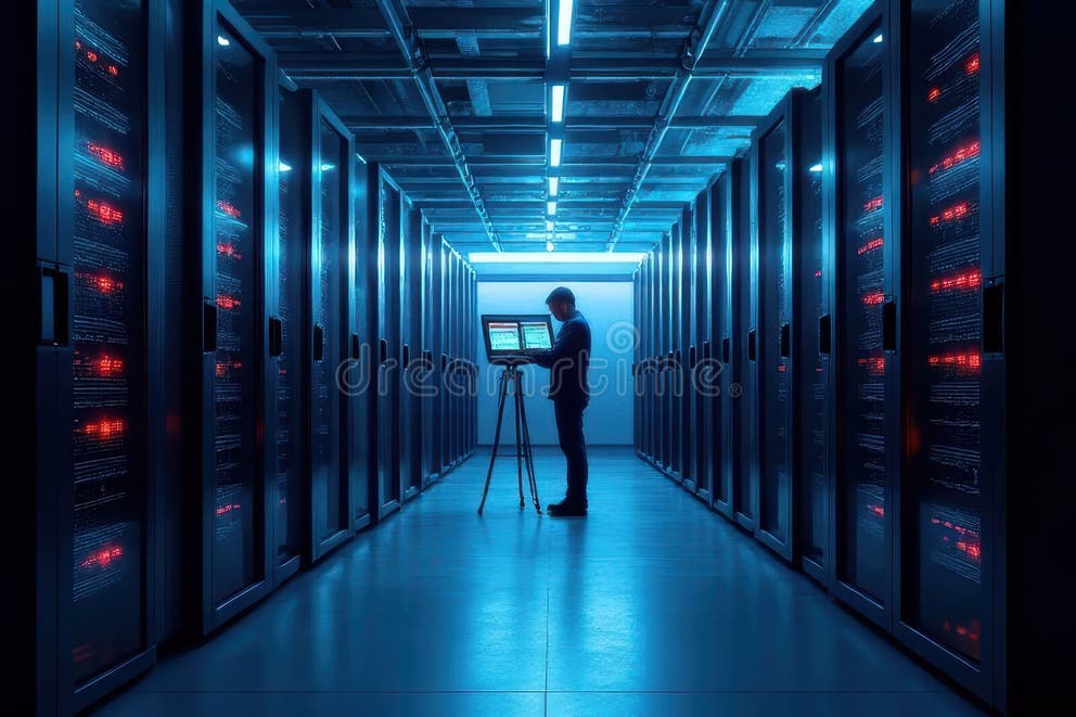 Modern Infrastructure Action - Rust Server Hosting Stock Illustration - Illustration of ...