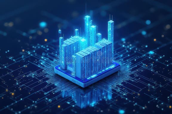 Modern Infrastructure for Validator Nodes Stock Illustration ...