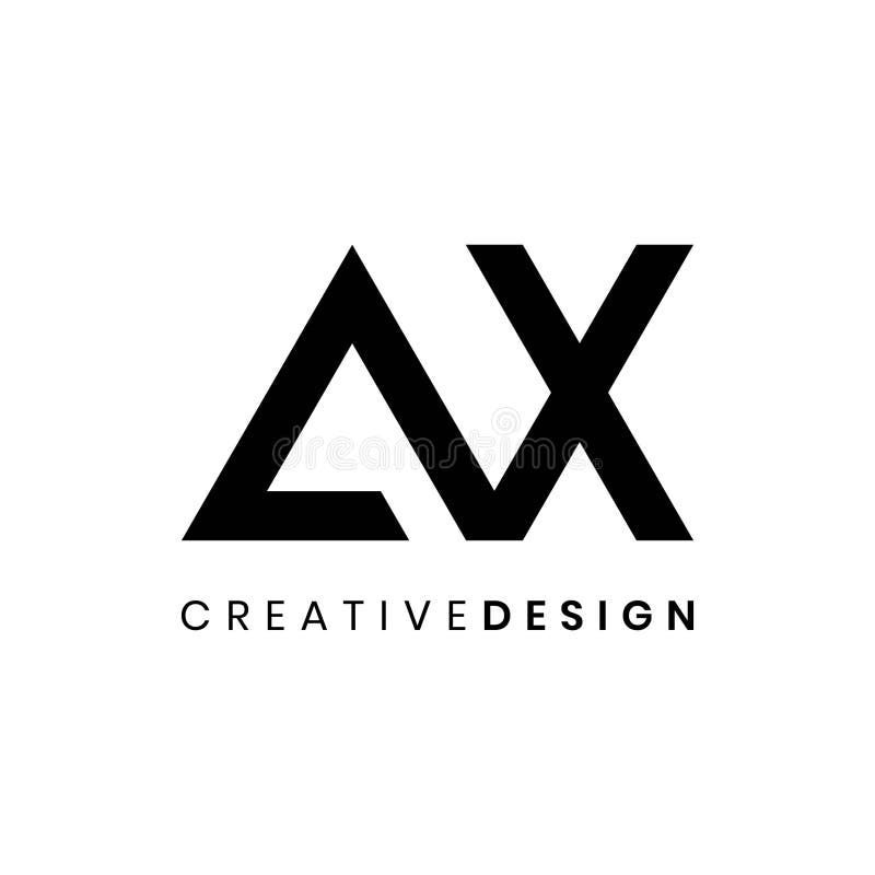 Modern Initial AX Logo Design Vector Illustration Stock Vector ...