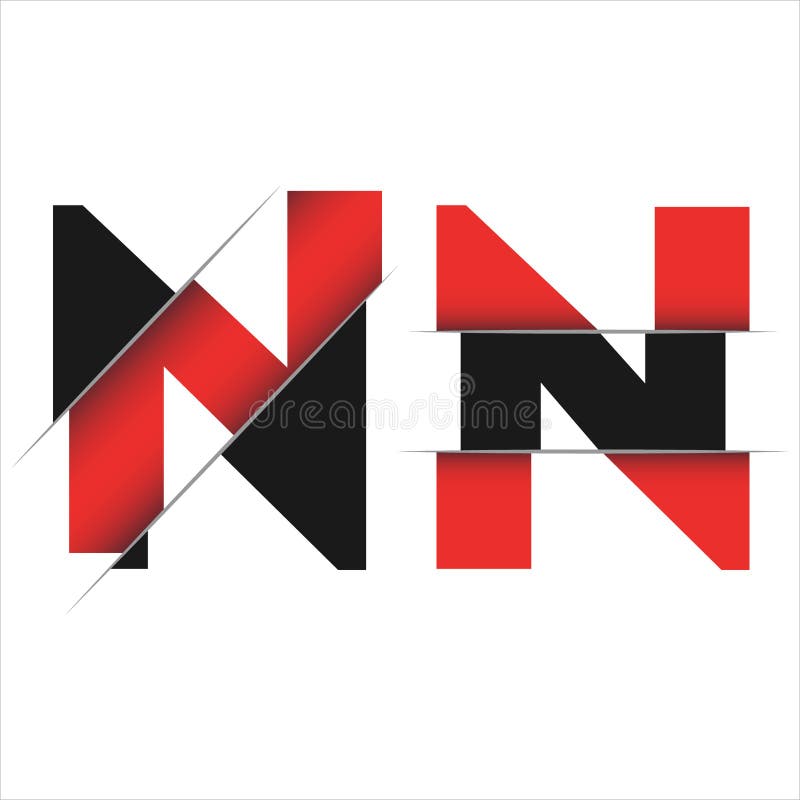 Modern Initial Letter N Cut Style Logo. Simple Icon, Template Design ...