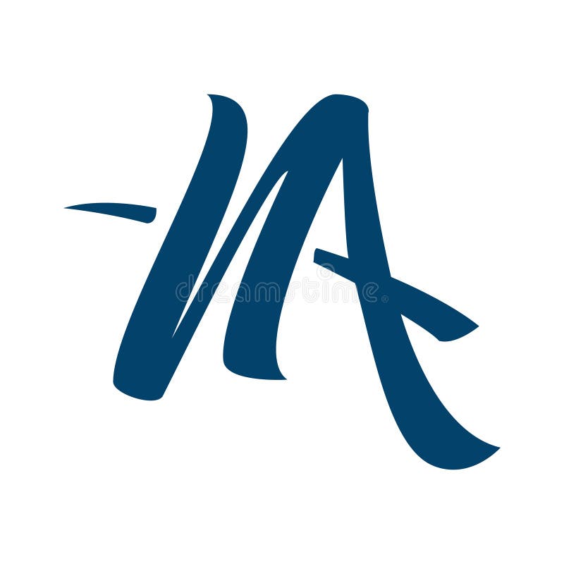 Modern Initial Letter NA Logo Concept Icon Design Illustration Stock ...