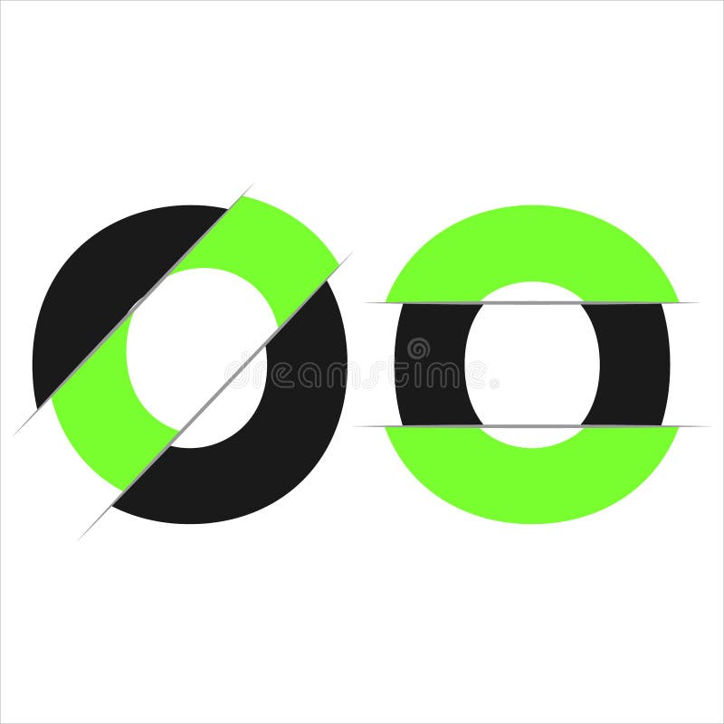 Modern Initial Letter O Cut Style Logo. Simple Icon, Template Design ...