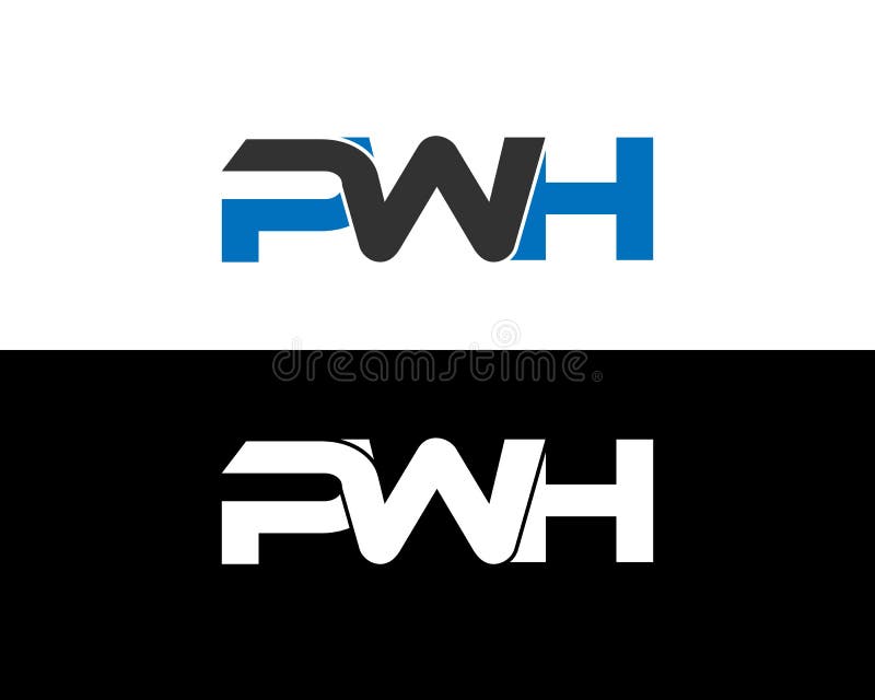 Modern Initial Letter PWH Logo Design Stock Vector - Illustration of ...