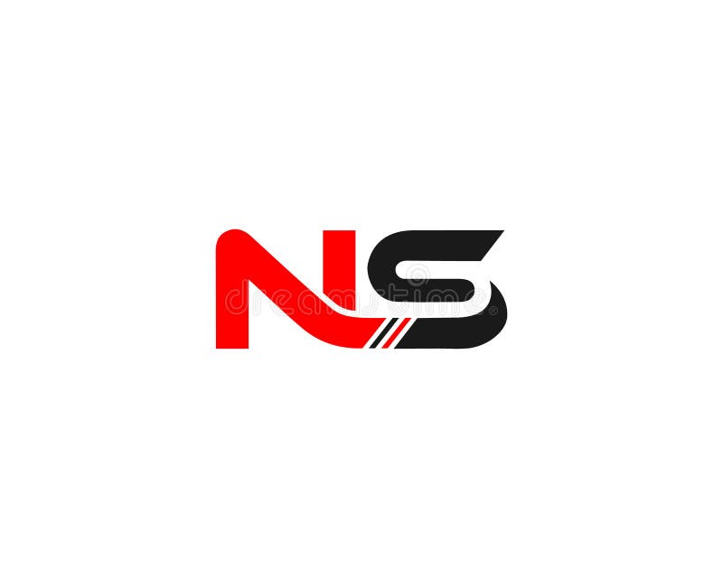 Modern Initial Logo Design NS Stock Vector - Illustration of cartoon, banner: 267594543