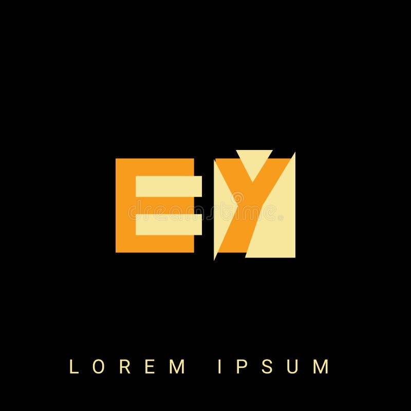 Modern Creative Shaped EY, YE E, Y Logo. Initial Logo Designs Templete ...