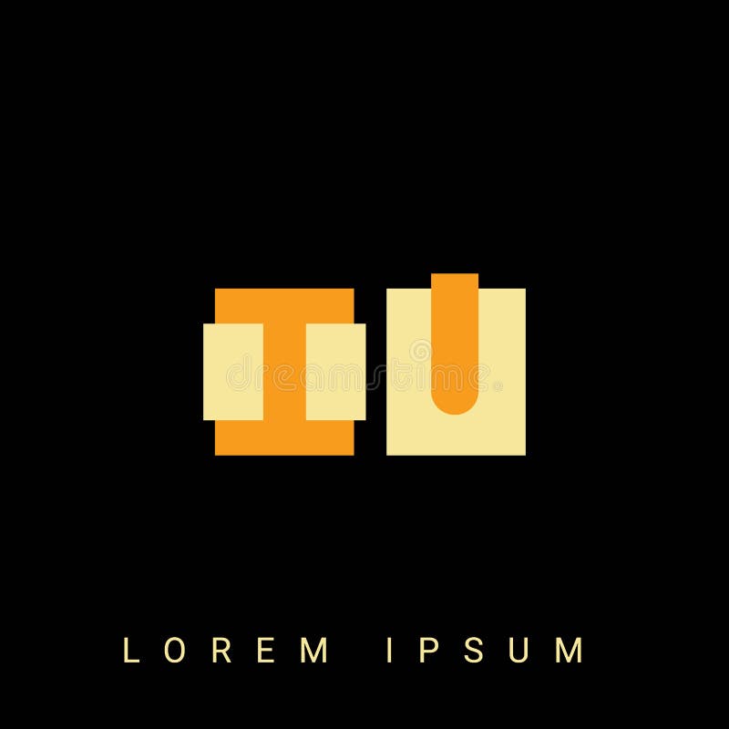 Modern Creative Shaped IU UI, I, U Logo. Initial Logo Designs Templete ...