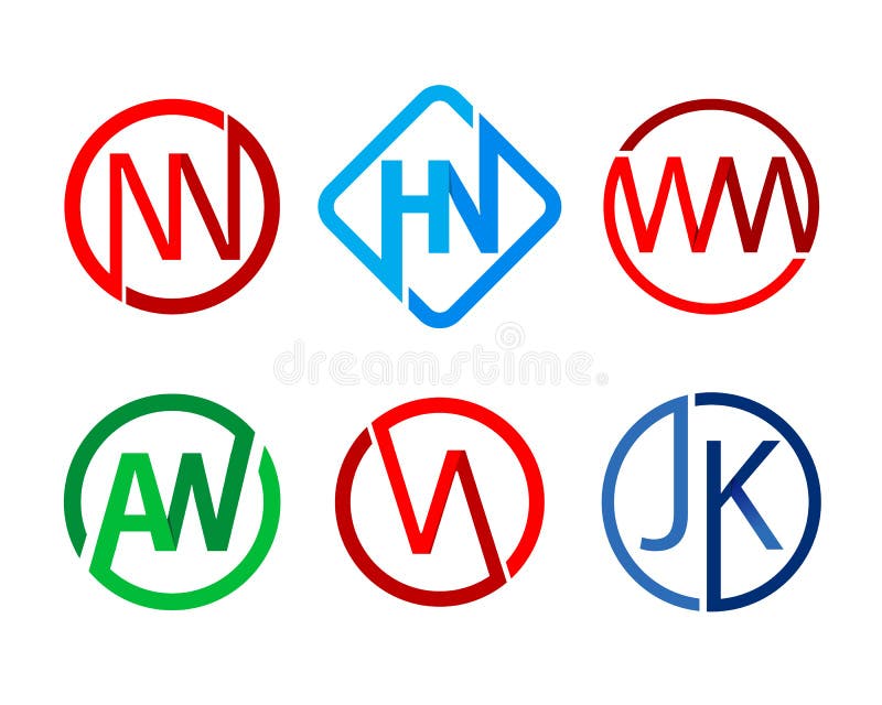 Modern Initial Logo Icon Template Stock Vector - Illustration of ...