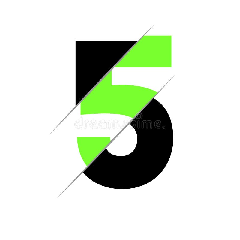 Modern Initial Number Cut Style Logo Stock Illustrations – 52 Modern ...