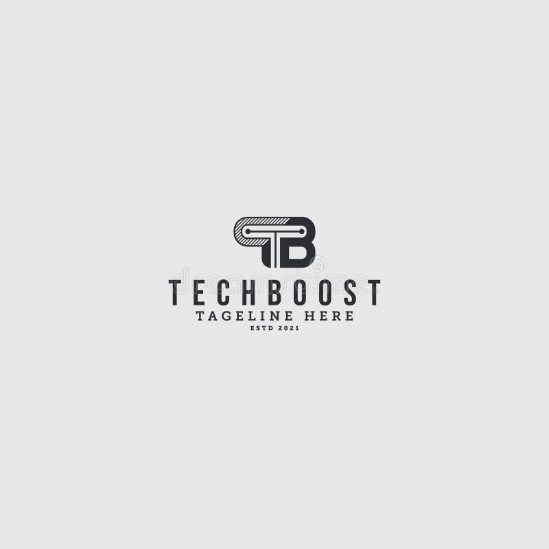 Modern Initial TB TECH BOOST Electric Logo Design Stock Vector ...