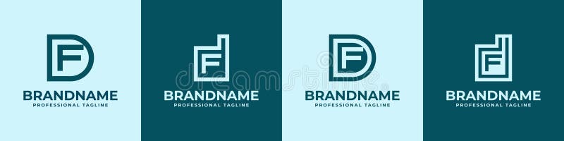 Modern Initials DF Logo, Suitable for Business with DF or FD Initials ...