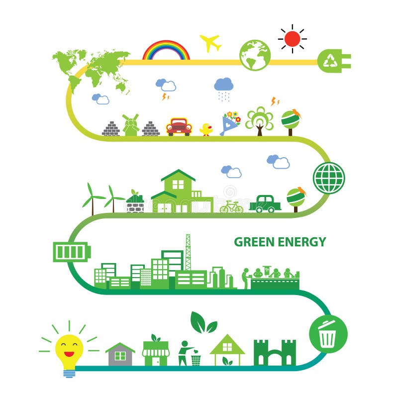 Modern Innovation and Technologies for Nature Conservation Stock Vector ...