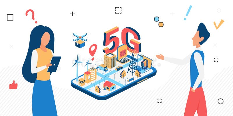 Modern Innovative 5g New Generation Technology Stock Vector ...