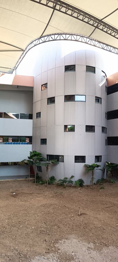Modern Institutional Building with a Cylindrical Architectural Design ...