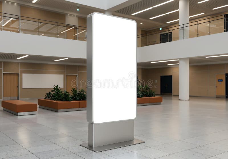 Modern Interactive Digital Signage Display in an Expansive Contemporary ...