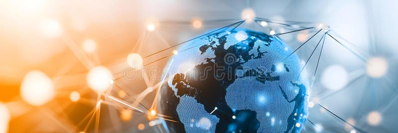 Modern Interconnected World Representation Stock Illustration ...