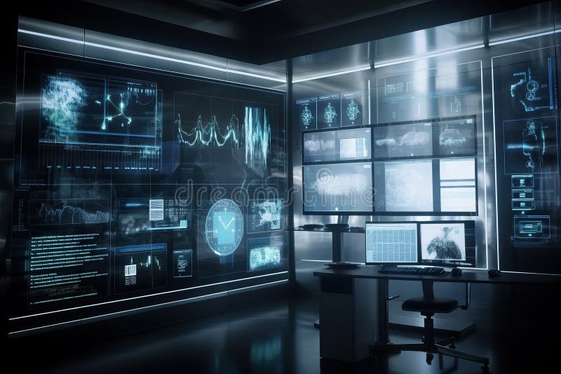 Modern Interface Screen on Laboratory. AI Generated Stock Image - Image ...