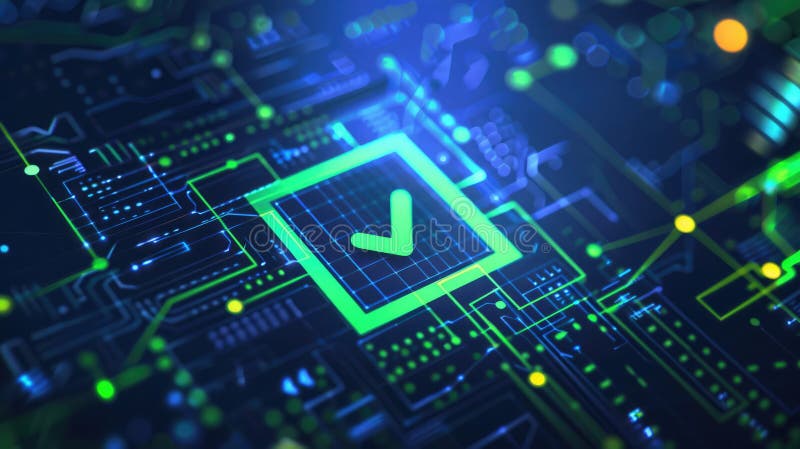 Modern Interface with Verified Credentials and Green Checkmark on a ...