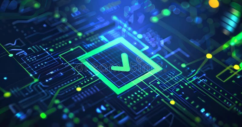 Modern Interface with Verified Credentials and Green Checkmark on a ...