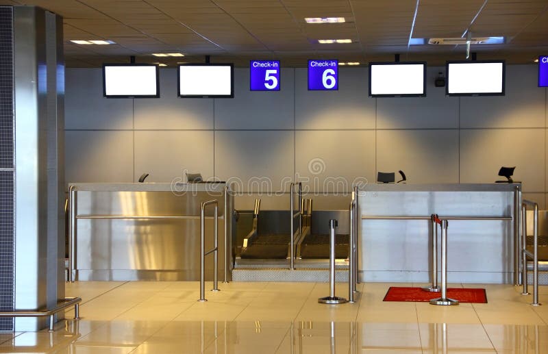 Modern Interior of Airport Terminal Stock Photo - Image of gate ...