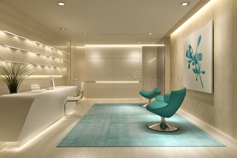 Modern Interior with Aquatic Awe Color Scheme in Calming Atmosphere ...