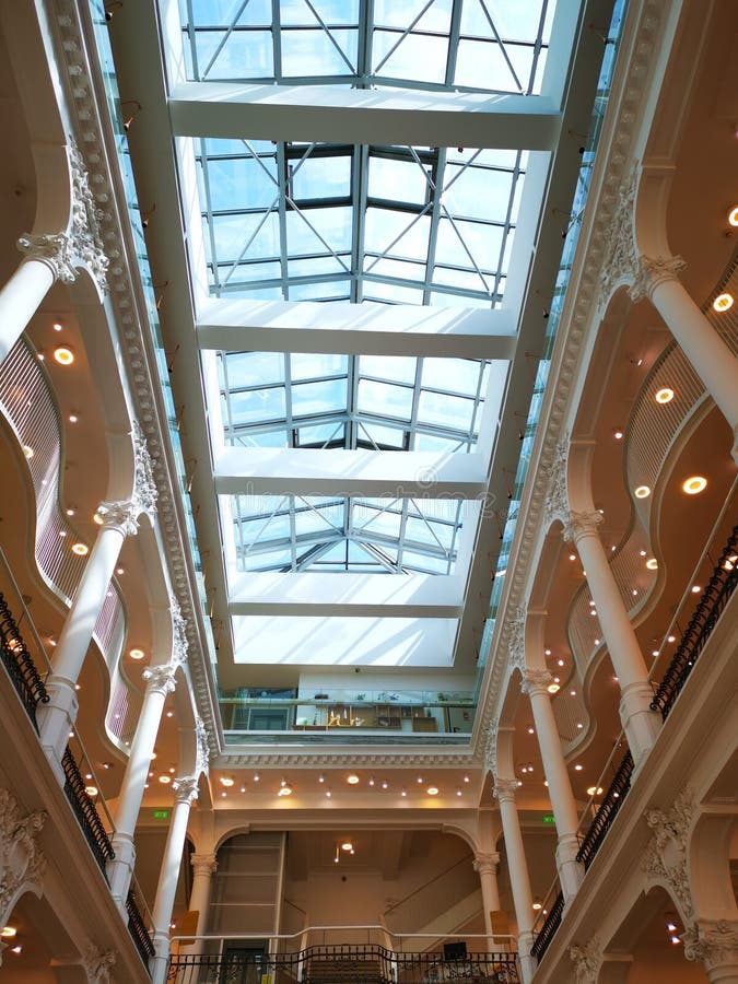 Modern Interior Architecture with Light on the Side Stock Photo - Image ...