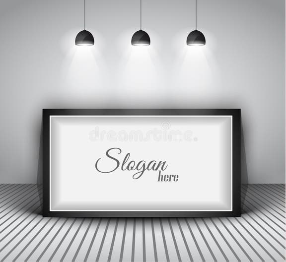 Art Gallery Frame Design Spotlights Stock Illustrations – 316 Art ...