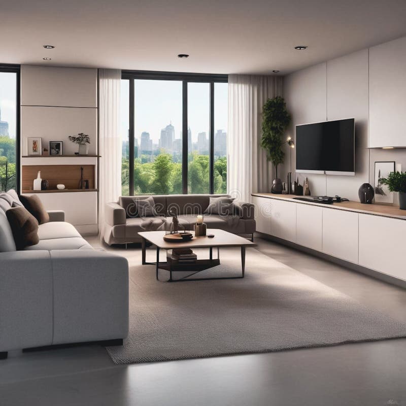 Modern Interior in a Chic House. Virtual Reality Has Completely ...