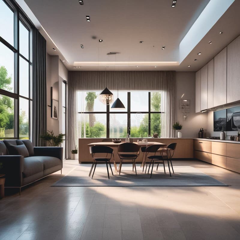 Modern Interior in a Chic House. Virtual Reality Has Completely ...