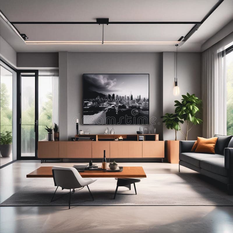 Modern Interior in a Chic House. Virtual Reality Has Completely ...