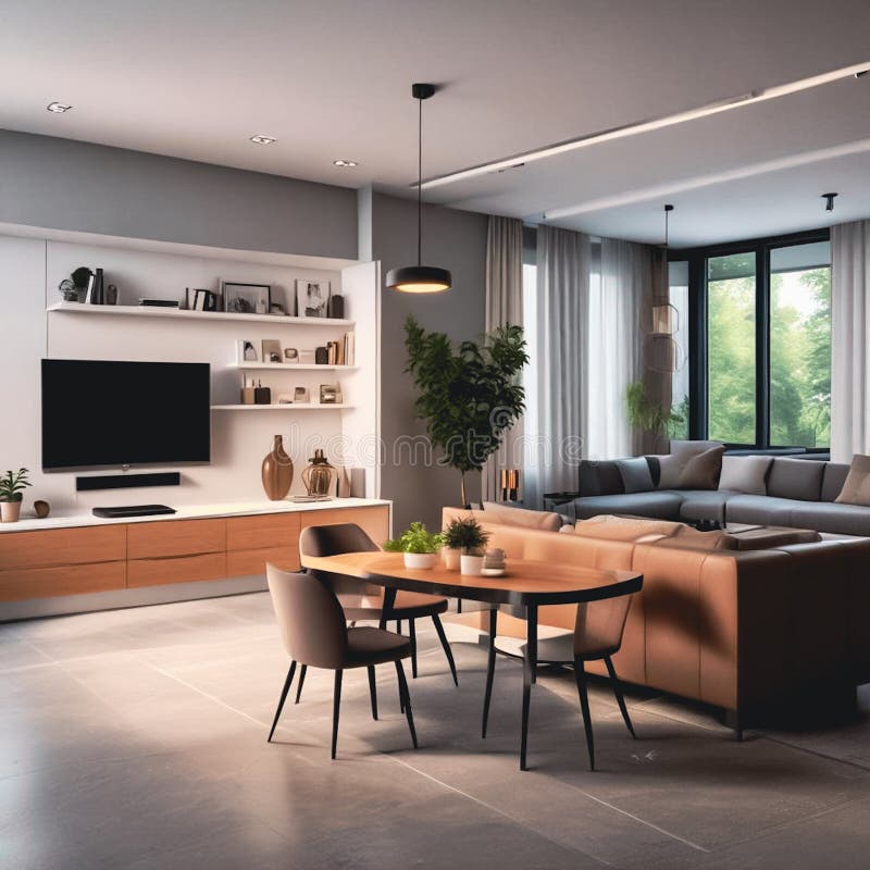 Modern Interior in a Chic House. Virtual Reality Has Completely ...