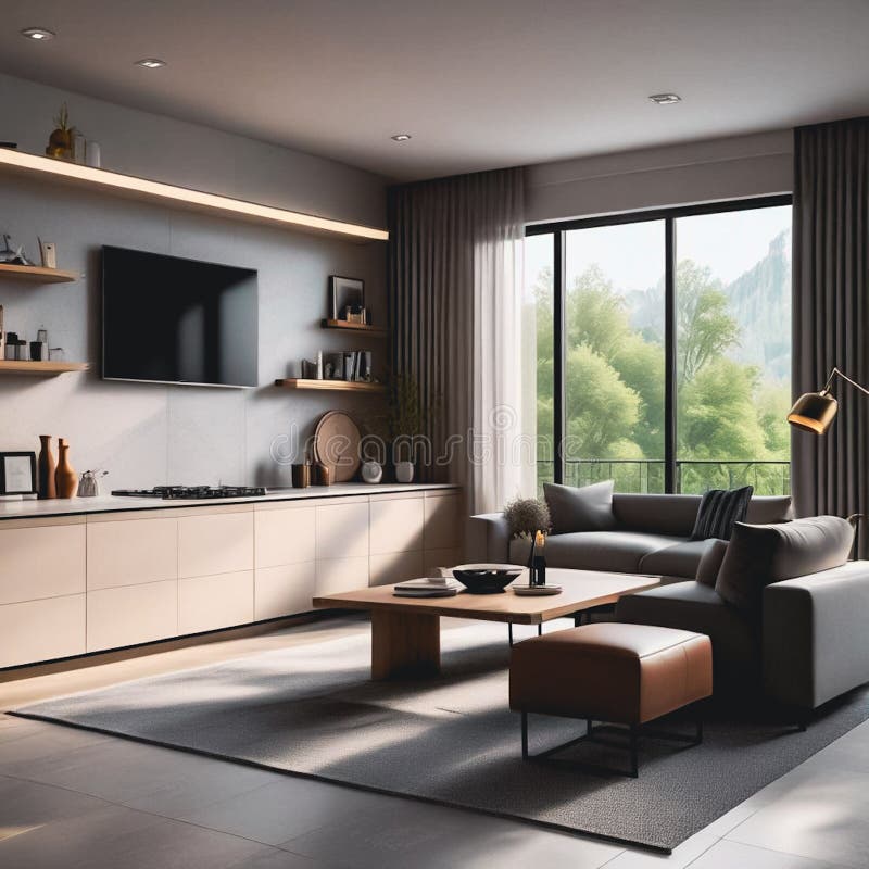 Modern Interior in a Chic House. Virtual Reality Has Completely ...