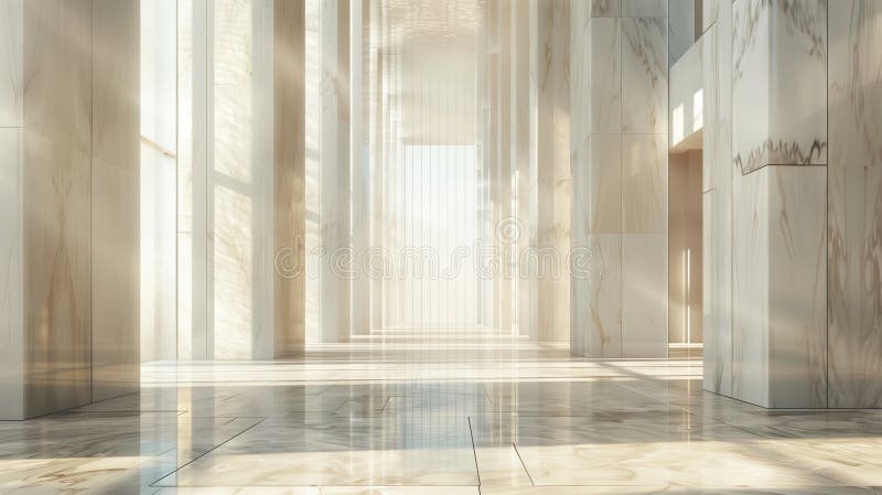 A Modern Interior with Classical Design Elements, Featuring Marble ...