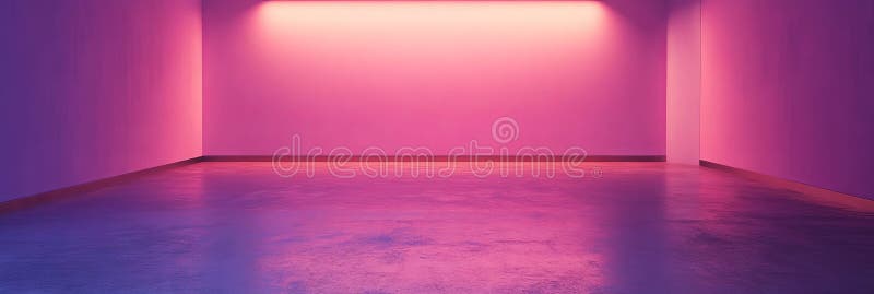 Modern Interior Deep Purple Wall Ambient Lighting Stylish Design ...