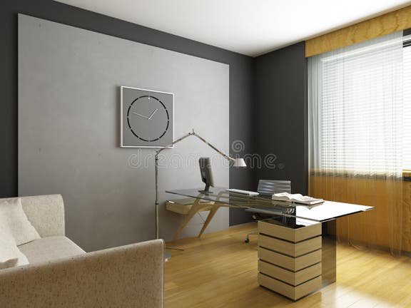 Modern interior design stock illustration. Illustration of distort ...