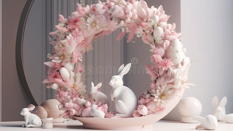 Modern Interior Design. Artistic Design of Spring Easter Wreath Stock ...