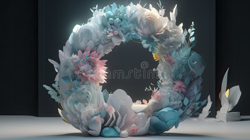 Modern Interior Design. Artistic Design of Spring Easter Wreath Stock ...