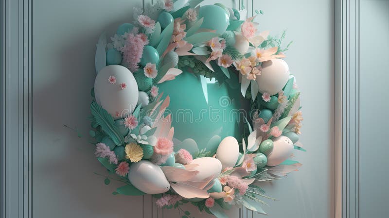 Modern Interior Design. Artistic Design of Spring Easter Wreath Stock ...