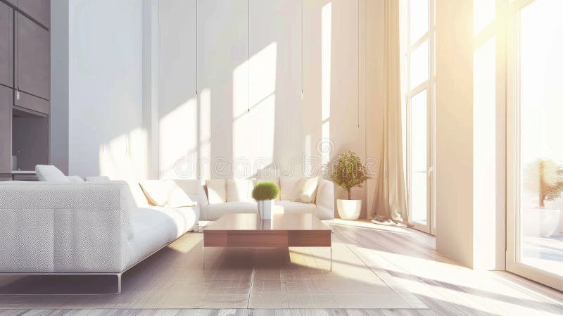 Modern Interior Design with Blank Area for Text Overlay Stock ...