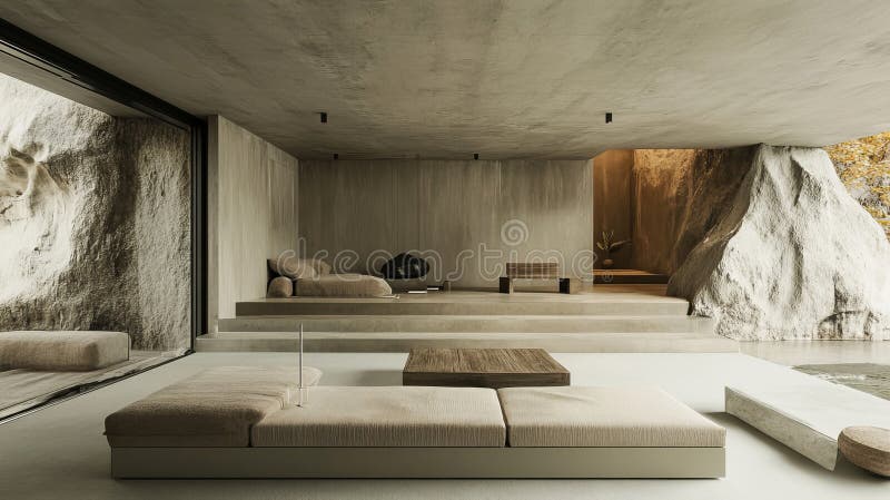 Modern Interior Design Cave House Architecture, Minimalist Retreat ...